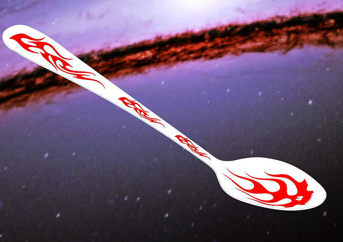 SPOON SKULL FIRE 3D model | CGTrader