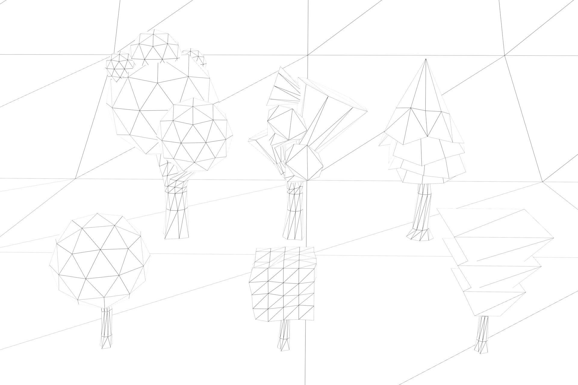 Low Poly Tree Assets free VR / AR / low-poly 3D model | CGTrader