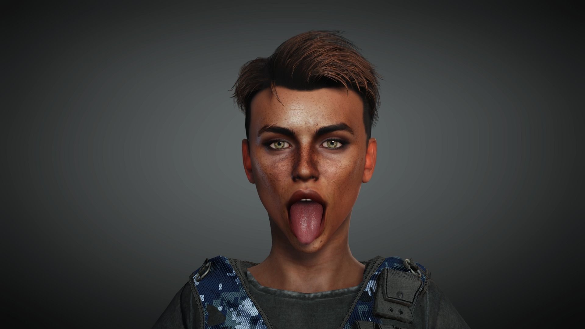 3D model AAA Military Female Character 03 VR / AR / low-poly | CGTrader