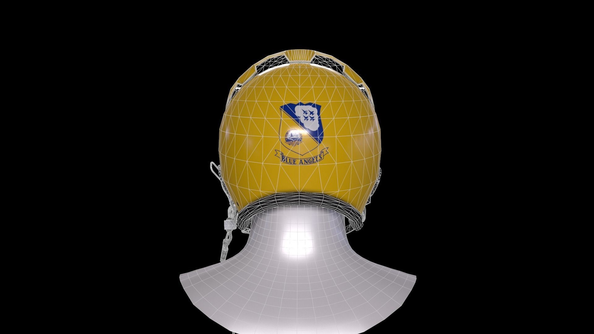 3D model Fighter pilot helmet HGU-33 with MBU-12 oxygen mask VR / AR ...