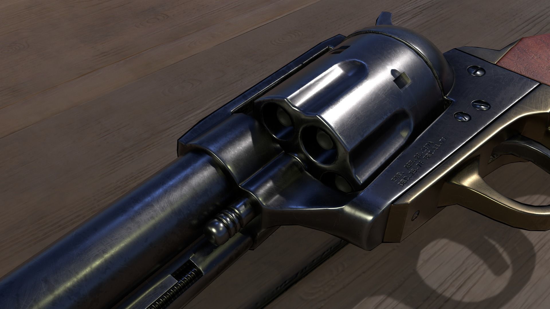 3D model Colt Single Action Army 1873 Peacemaker VR / AR / low-poly ...