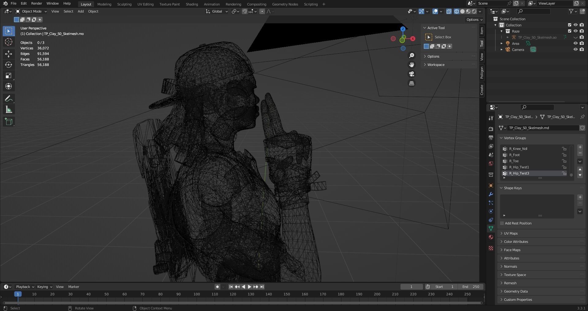 3d valorant raze pose 3D model rigged | CGTrader