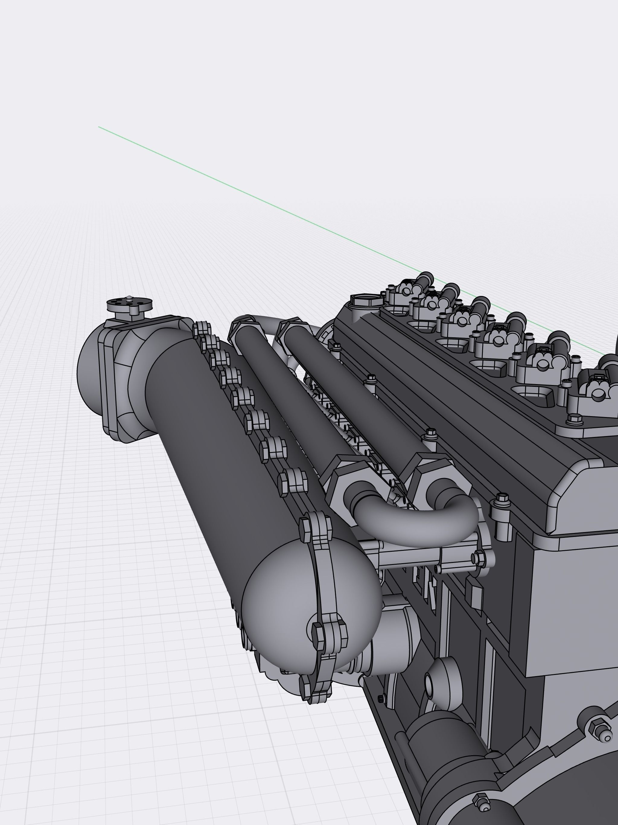 TITEN Billet Toyota 2JZ Turbo engine High Detail Supra motor 3D model ...