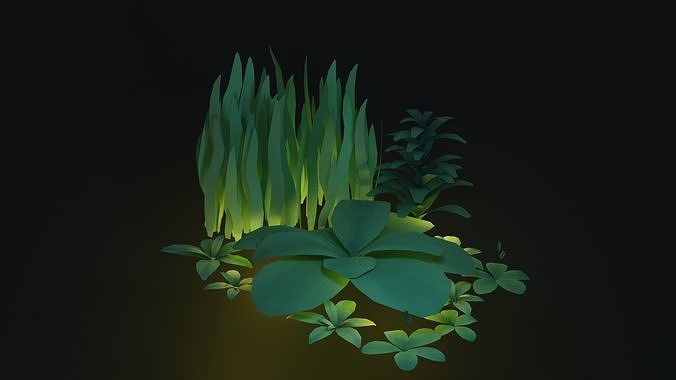 Stylized Plants Pack free VR / AR / low-poly 3D model | CGTrader