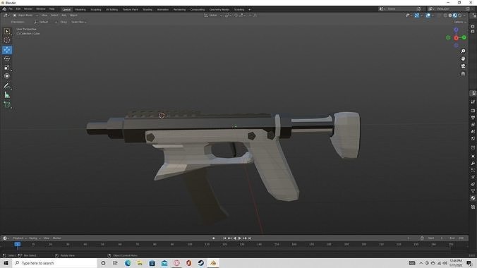 lowpoly smg gun free VR / AR / low-poly 3D model | CGTrader