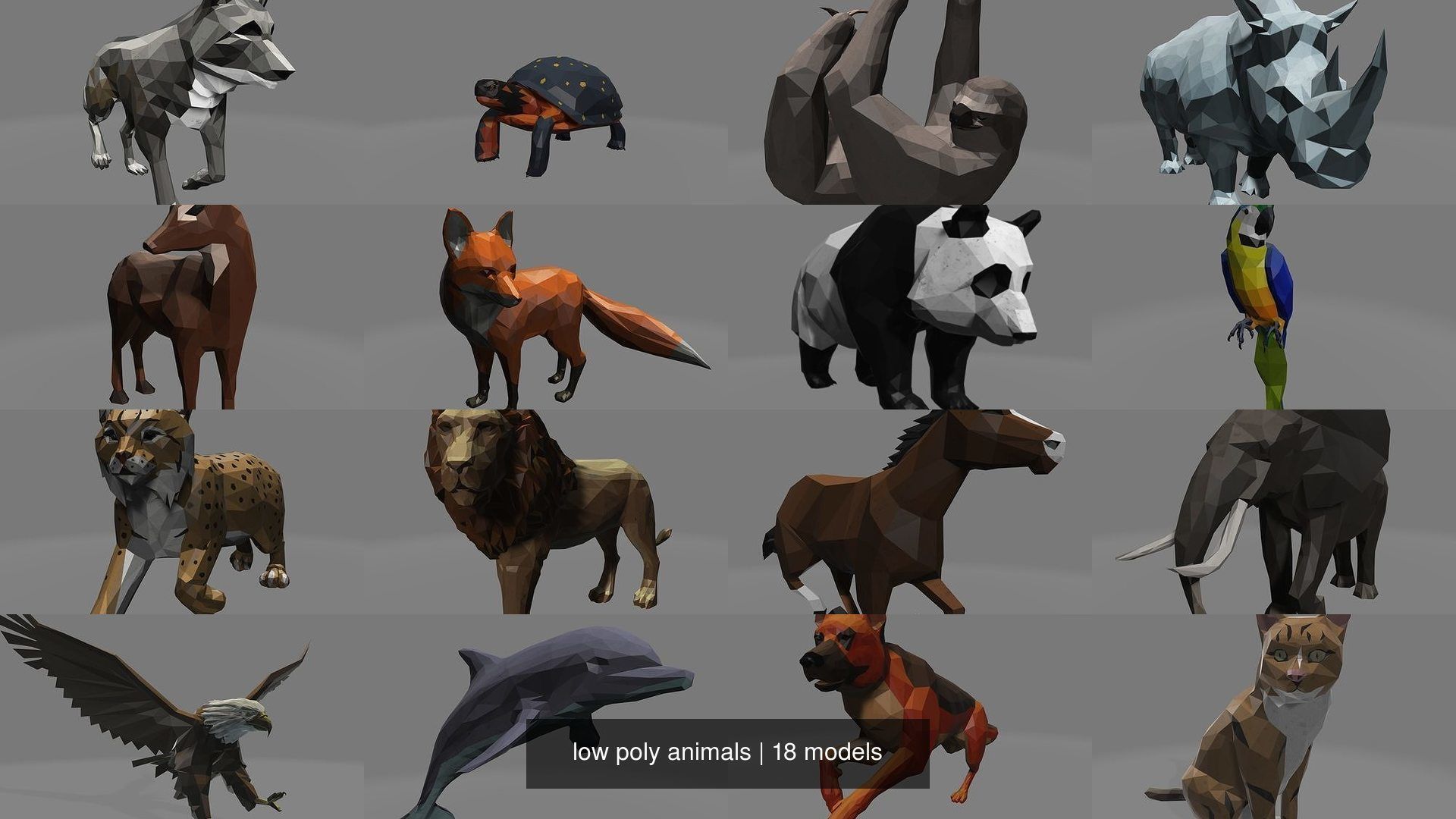 low poly animals 3D Model Collection | CGTrader