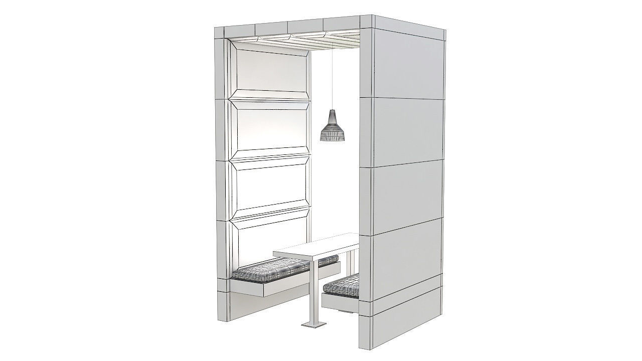 Table in a box 3D model | CGTrader