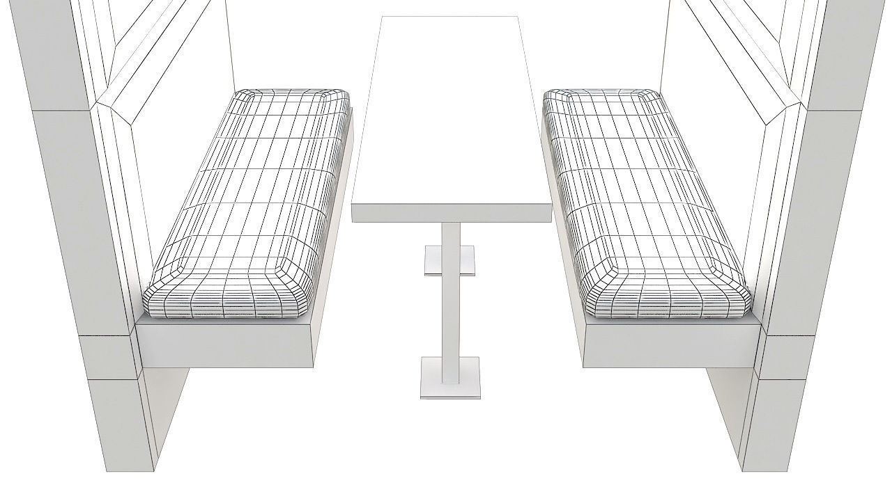 Table in a box 3D model | CGTrader