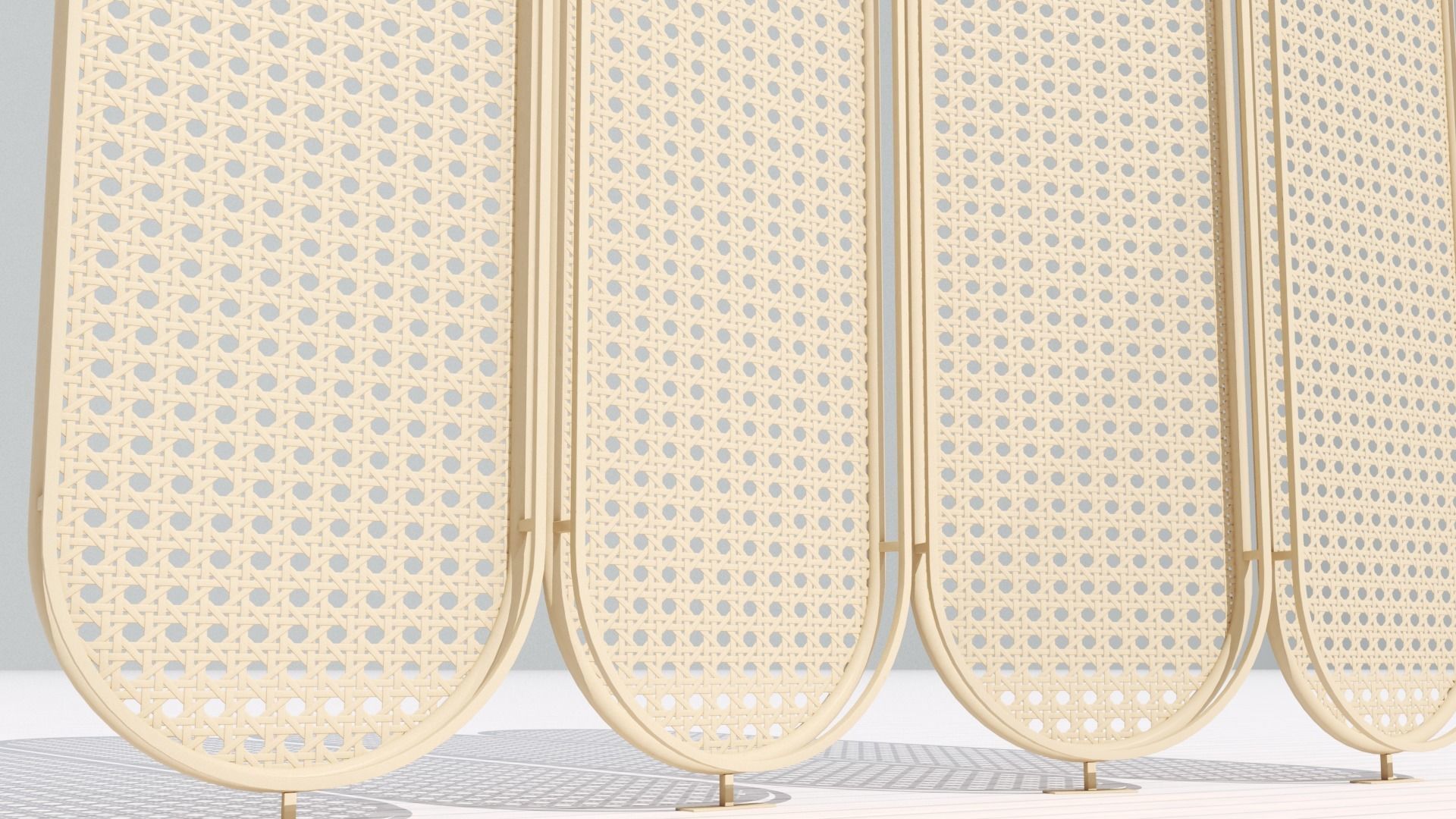 Rattan partition 3D model | CGTrader