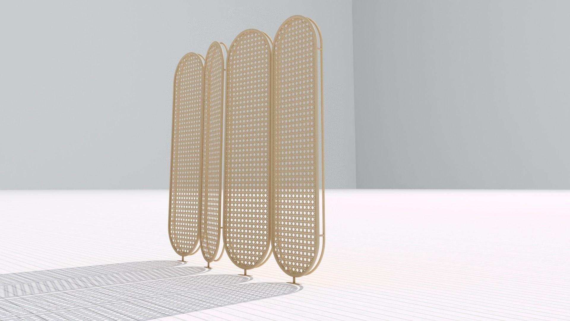 Rattan partition 3D model | CGTrader