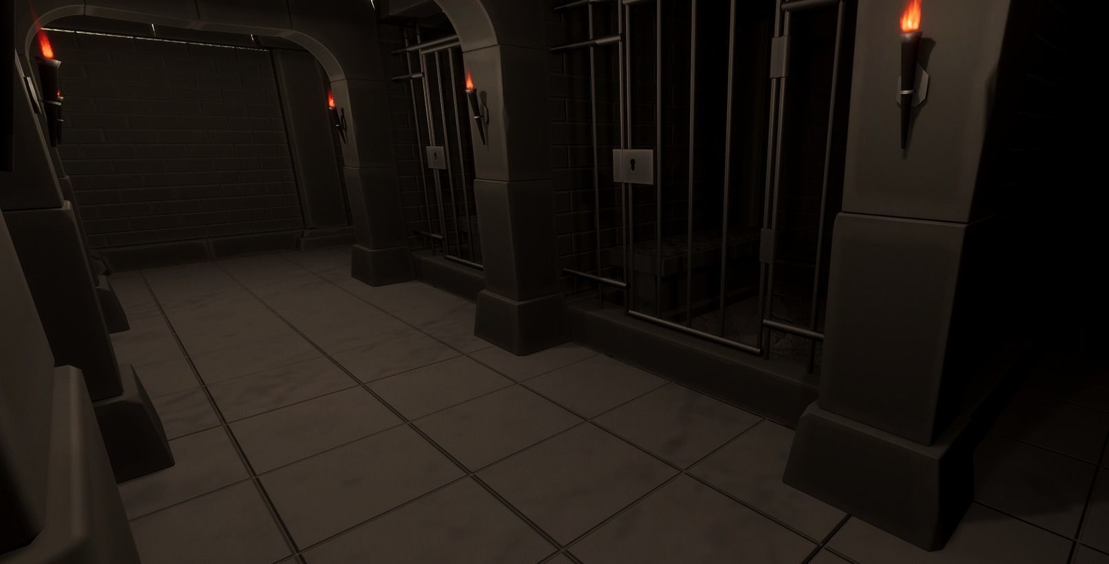 3D model Stylized Fantasy Prison Level Kit Interior and Exterior VR ...