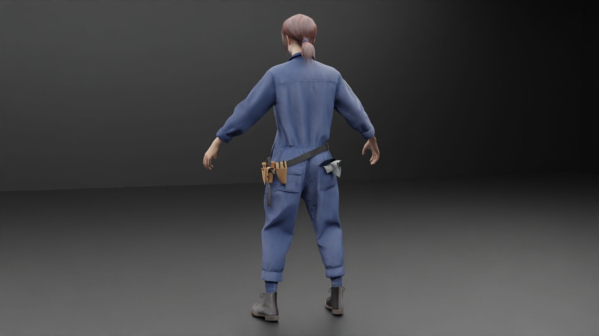 3D model Janitor Female Fully RIGGED Character VR / AR / low-poly | CGTrader