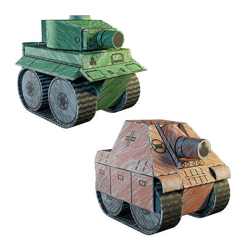 3D model Paper Tanks VR / AR / low-poly | CGTrader
