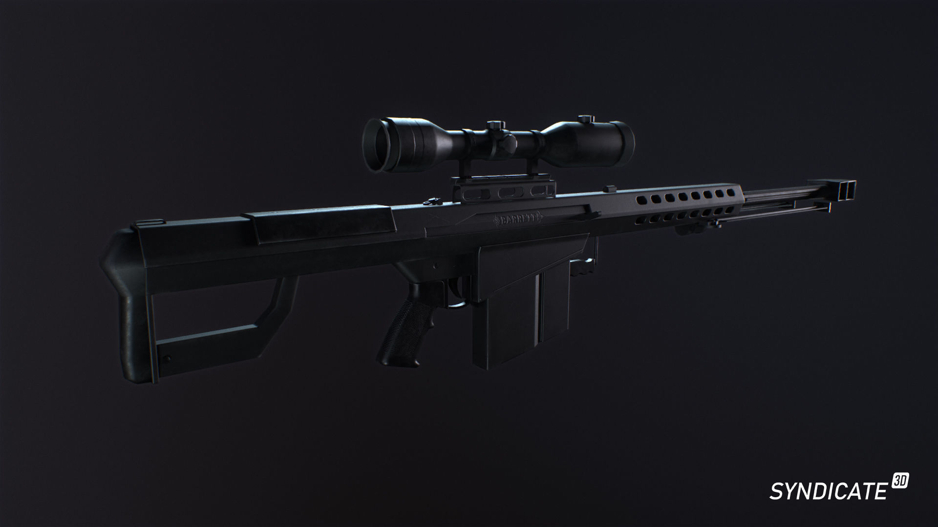 3D model Barrett M82 Sniper Rifle VR / AR / low-poly | CGTrader