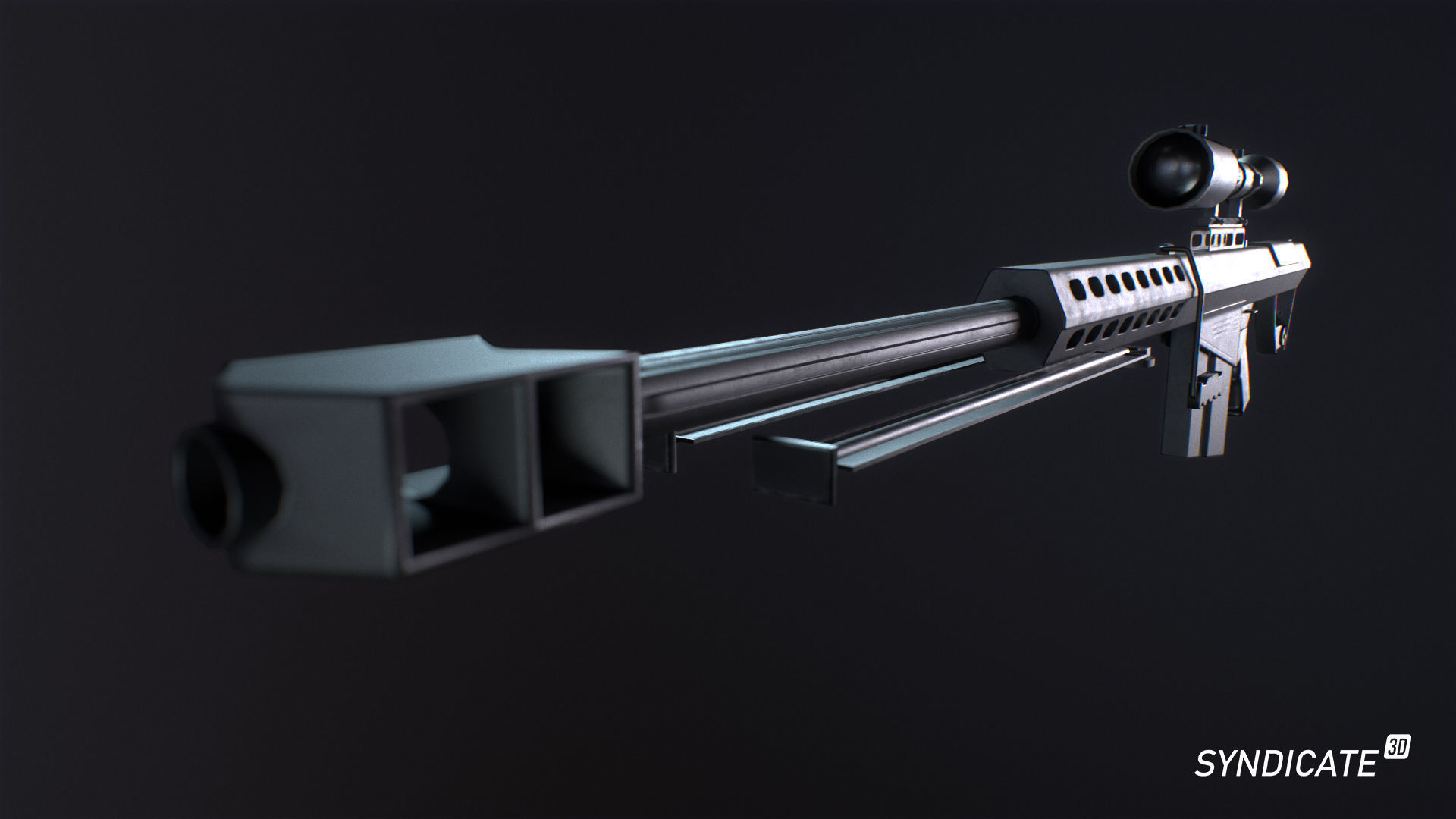 3D model Barrett M82 Sniper Rifle VR / AR / low-poly | CGTrader