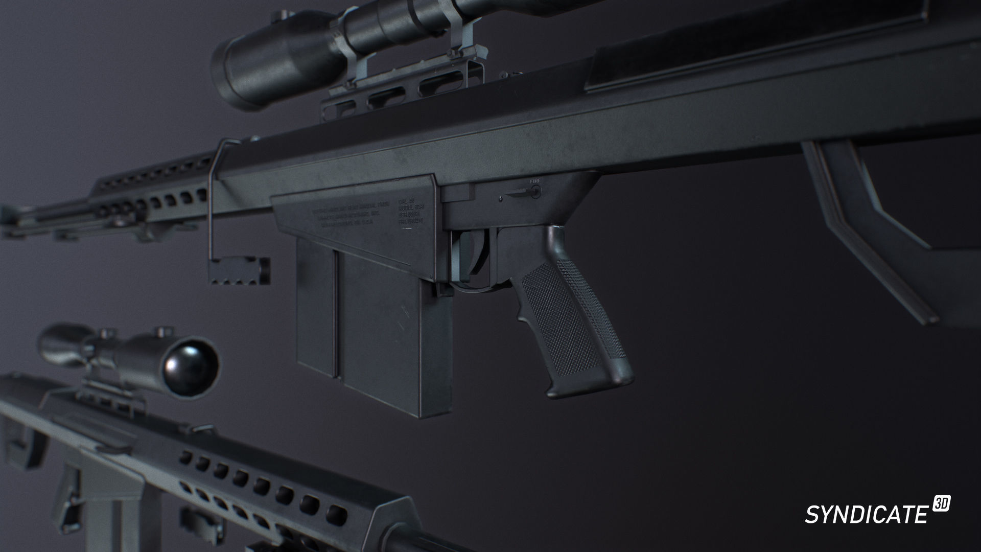 3D model Barrett M82 Sniper Rifle VR / AR / low-poly | CGTrader