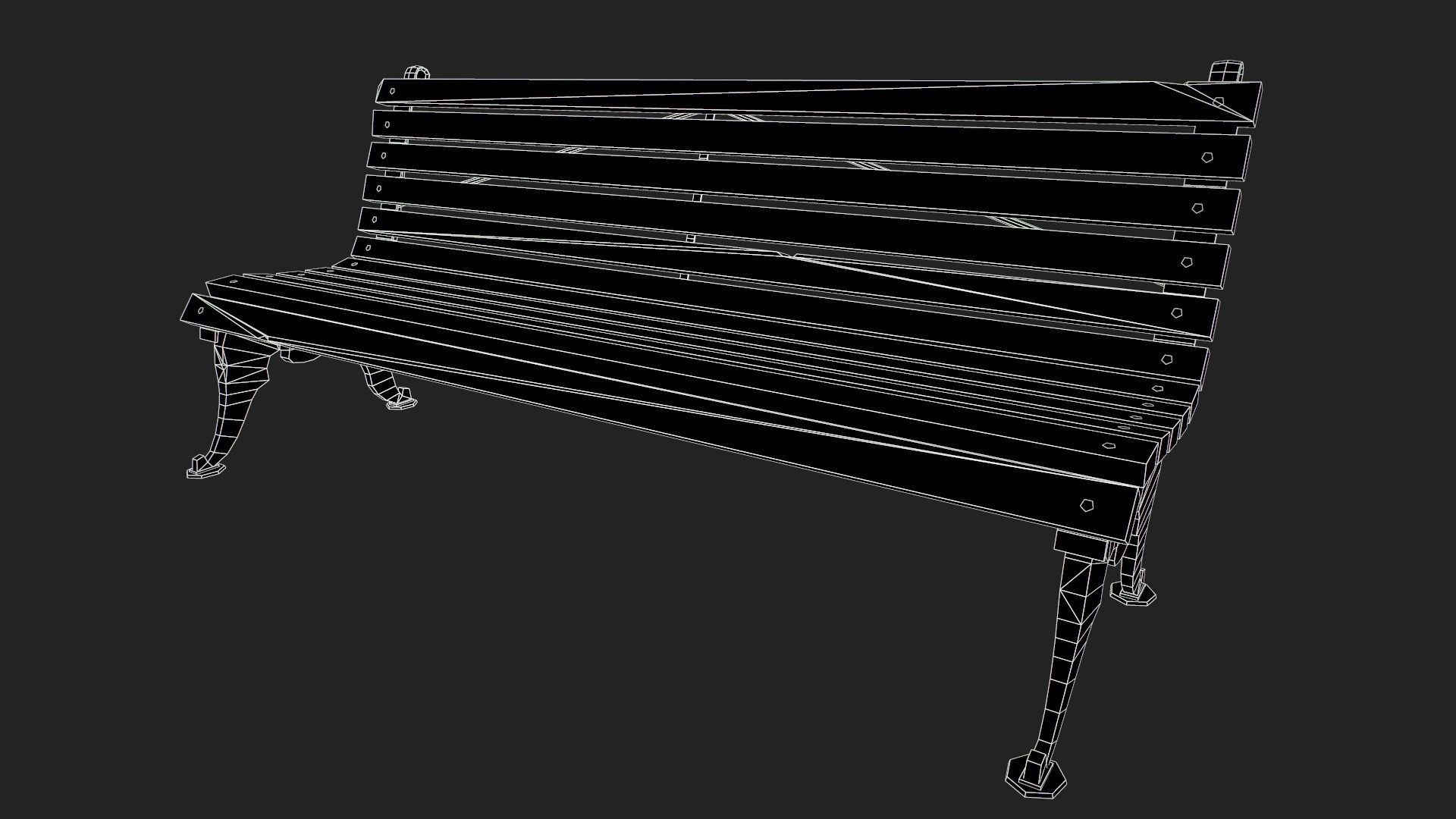 3D model Benches Low Poly Set VR / AR / low-poly | CGTrader