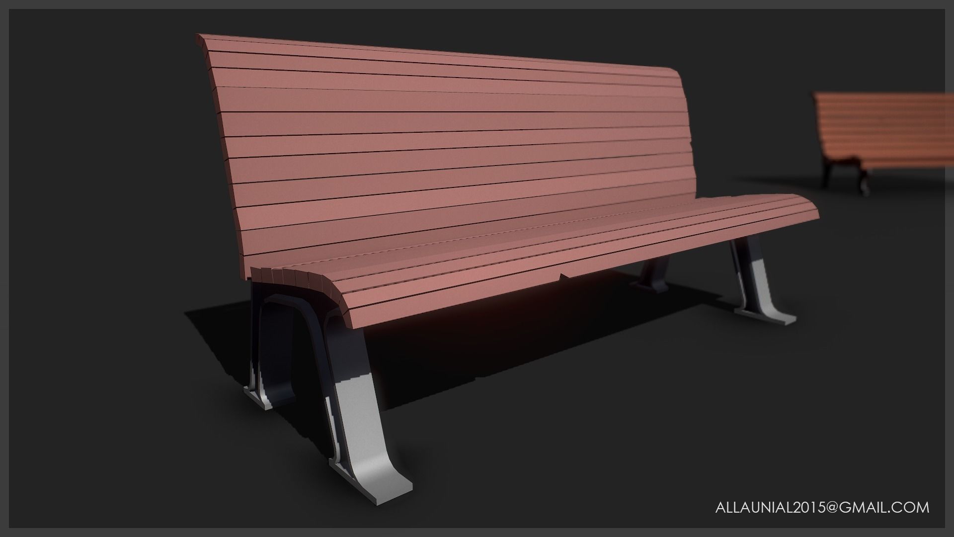 3D model Benches Low Poly Set VR / AR / low-poly | CGTrader
