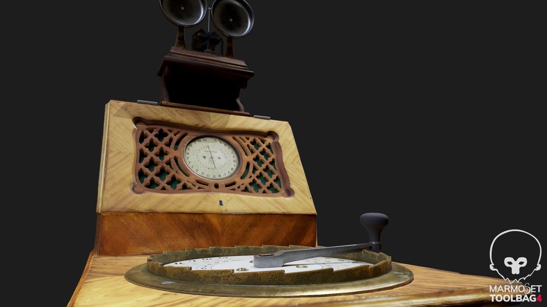 3D model Telegraph switch apparatus magneto-induction type VR / AR ...