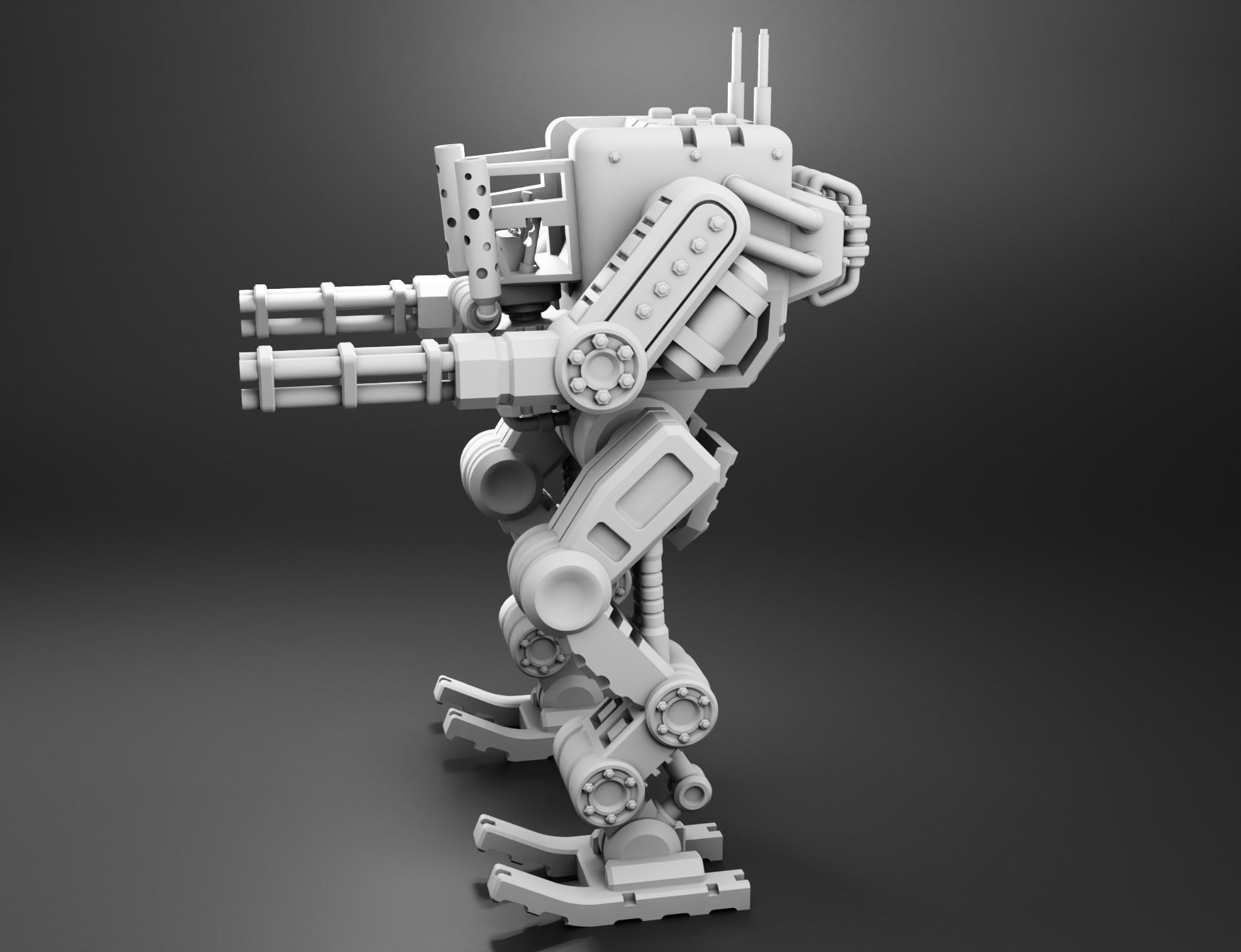 Robo-Tank 3D Print model att robot 3D model 3D printable | CGTrader