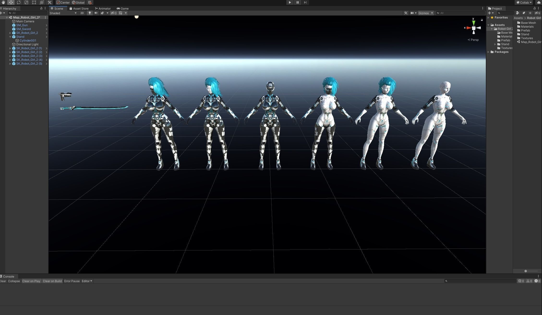 3D model Robot Girl 2 VR / AR / low-poly | CGTrader