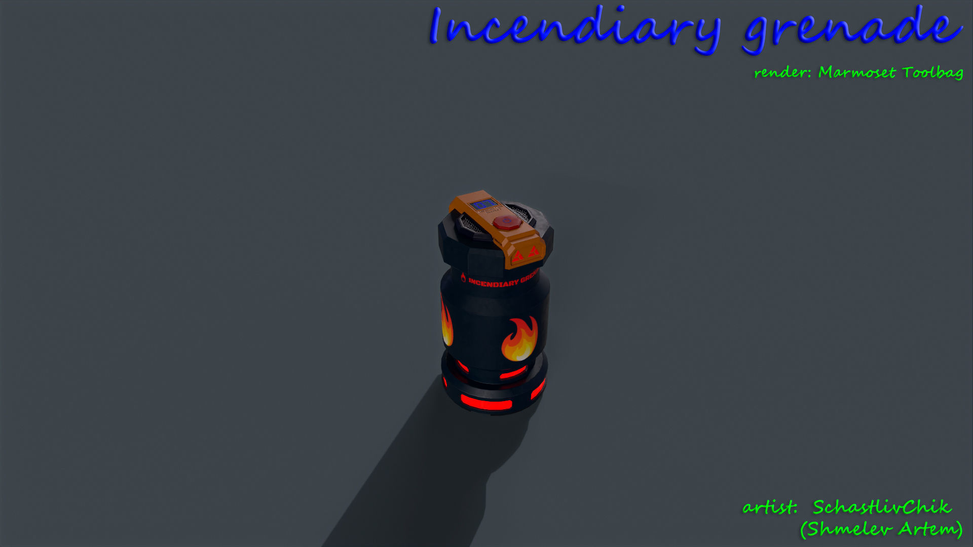 3D model Incendiary Grenade Sci-Fi VR / AR / low-poly | CGTrader