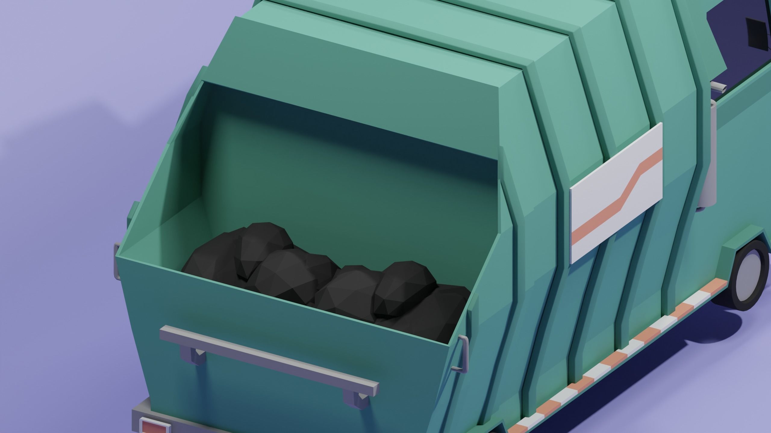 Garbage truck 3D model | CGTrader