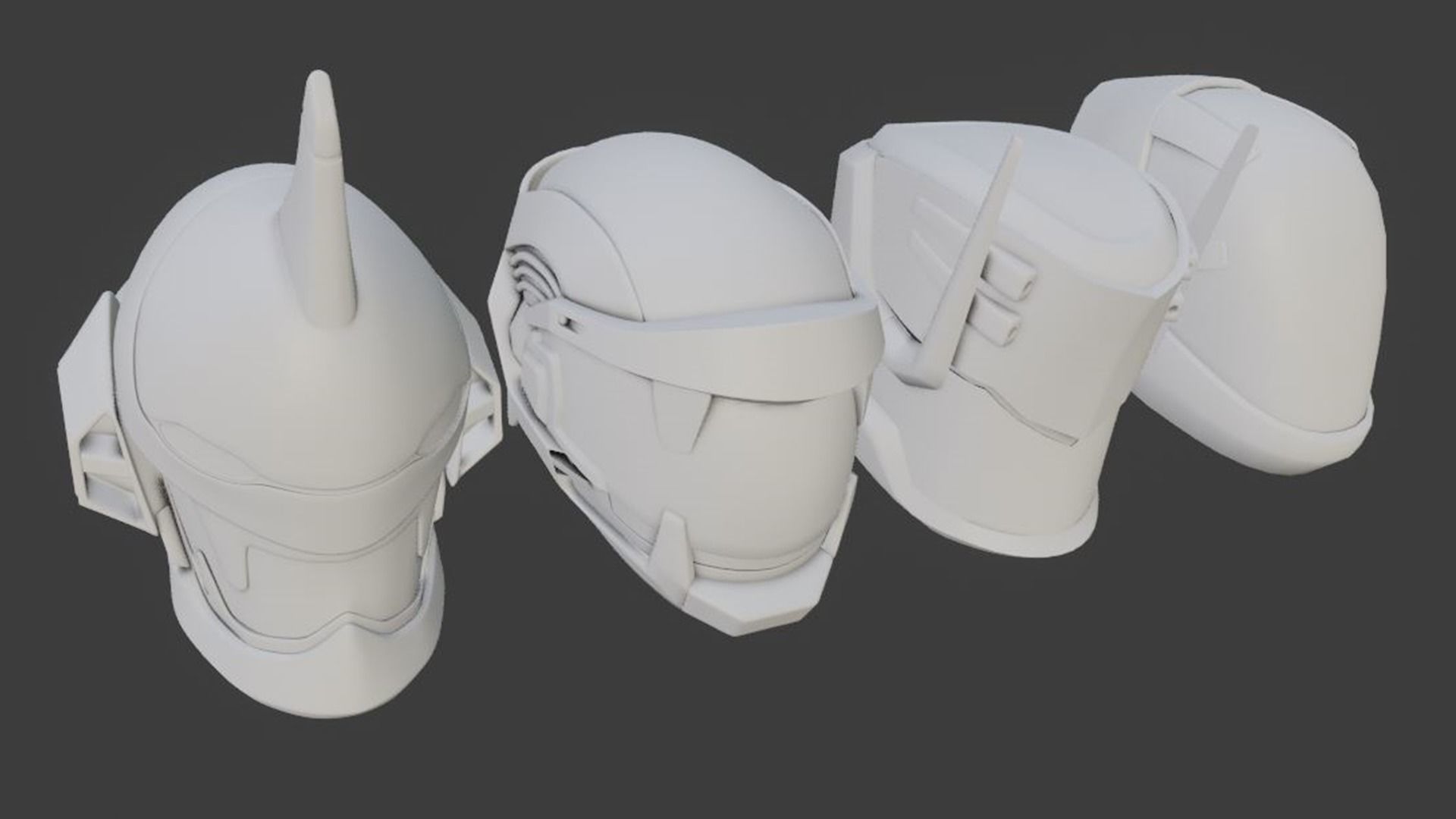 SciFi Helmet Base Mesh Pack 1 3D model | CGTrader