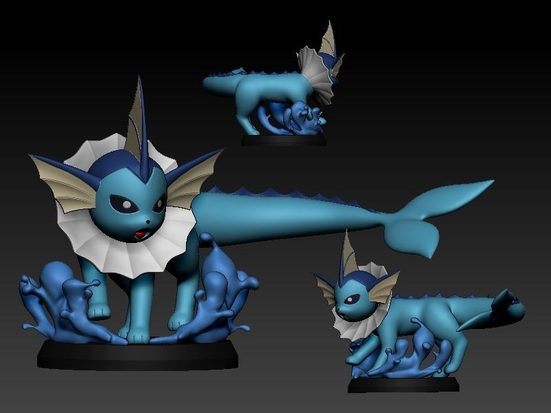 Pokemon vaporeon 3D model 3D printable | CGTrader