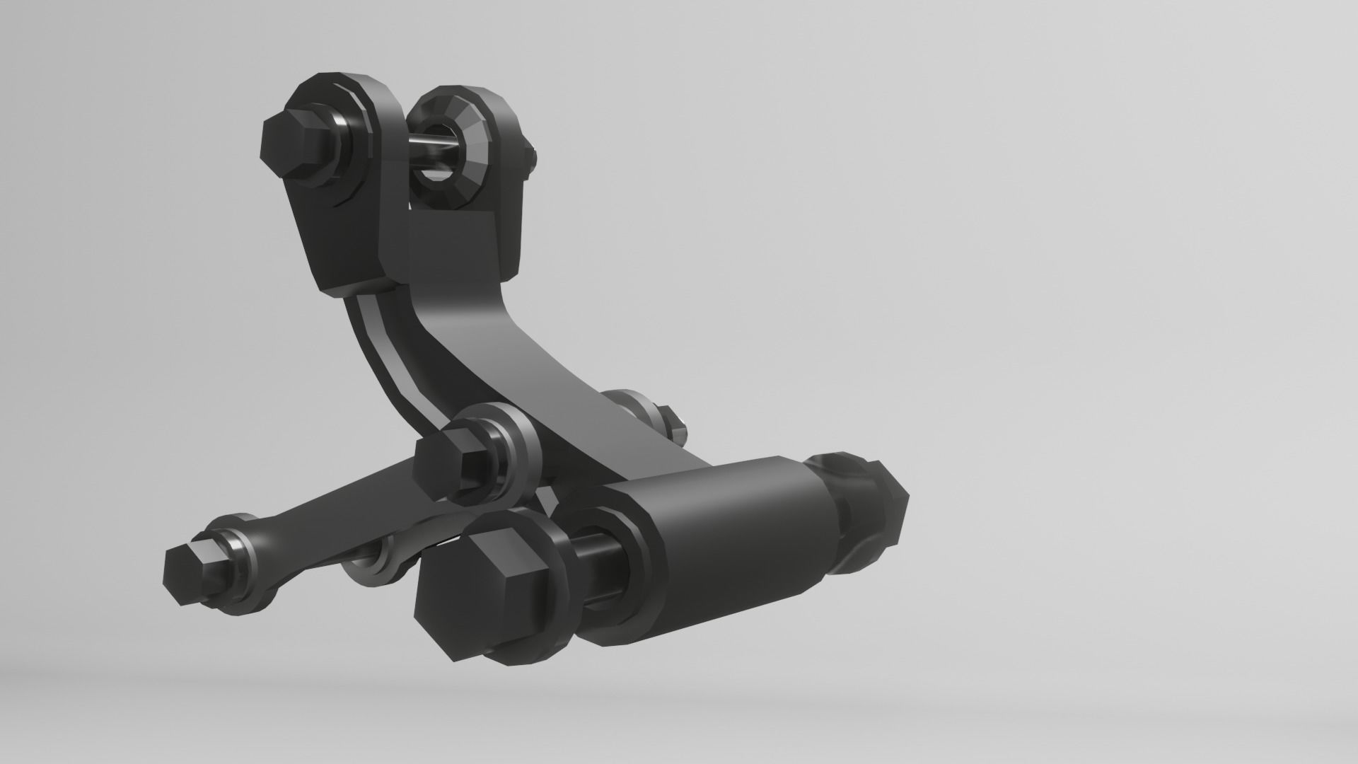 Rear Monoshock Suspesion for Motorcyle with Prolink 3D model | CGTrader