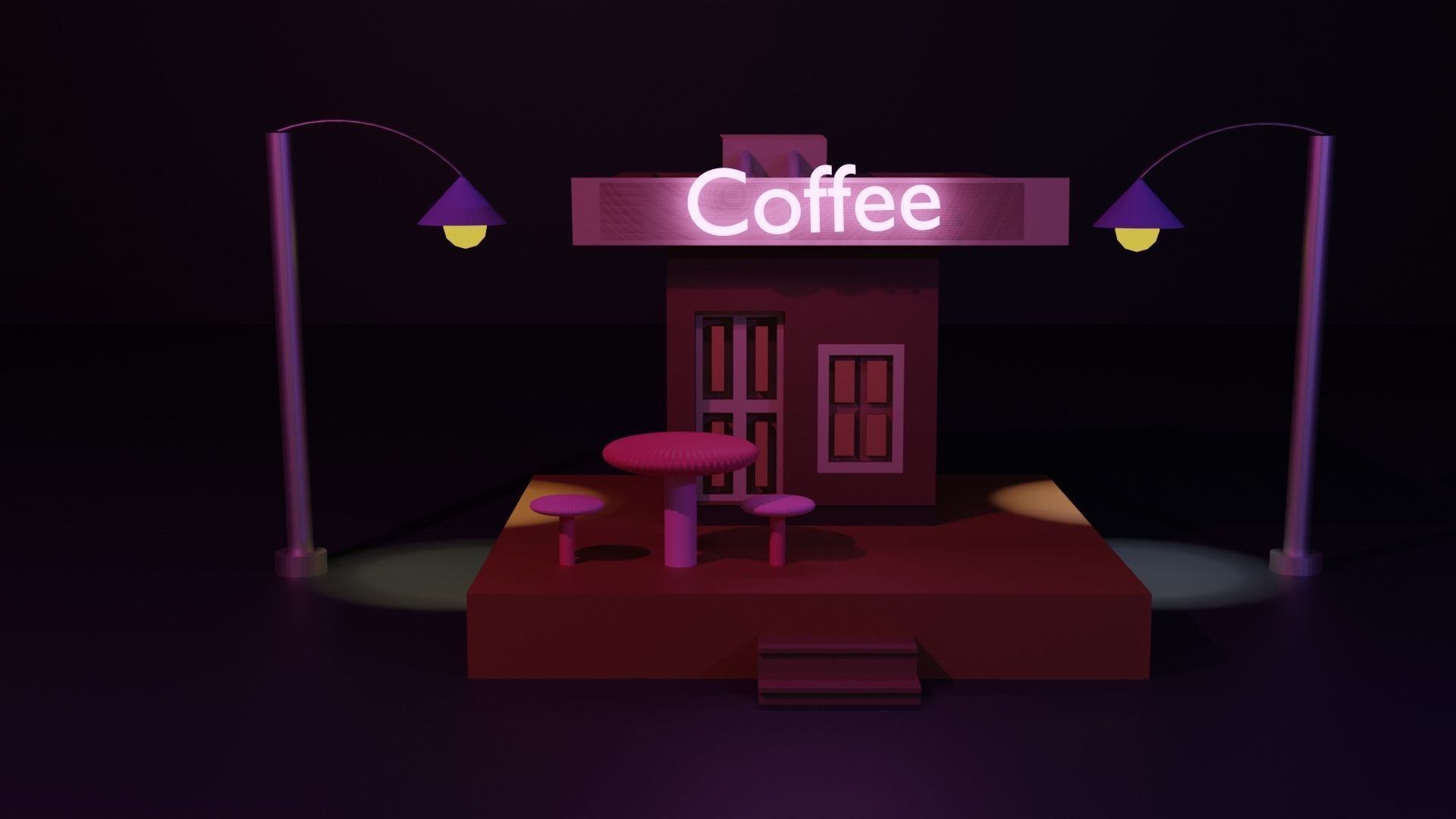 low poly buildings game asset free VR / AR / low-poly 3D model | CGTrader