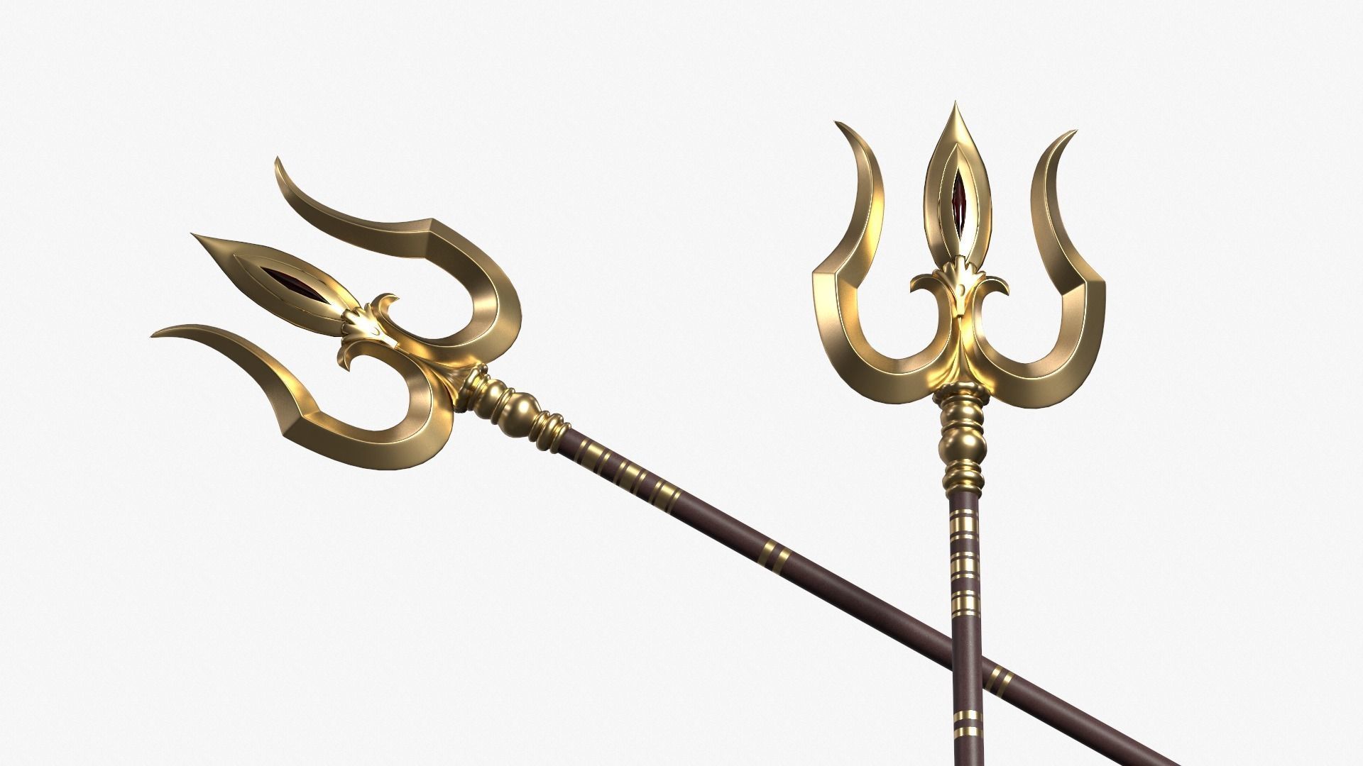 3D model Trishul in gold VR / AR / low-poly | CGTrader