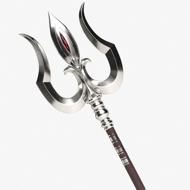 3D model Trishul in silver VR / AR / low-poly | CGTrader