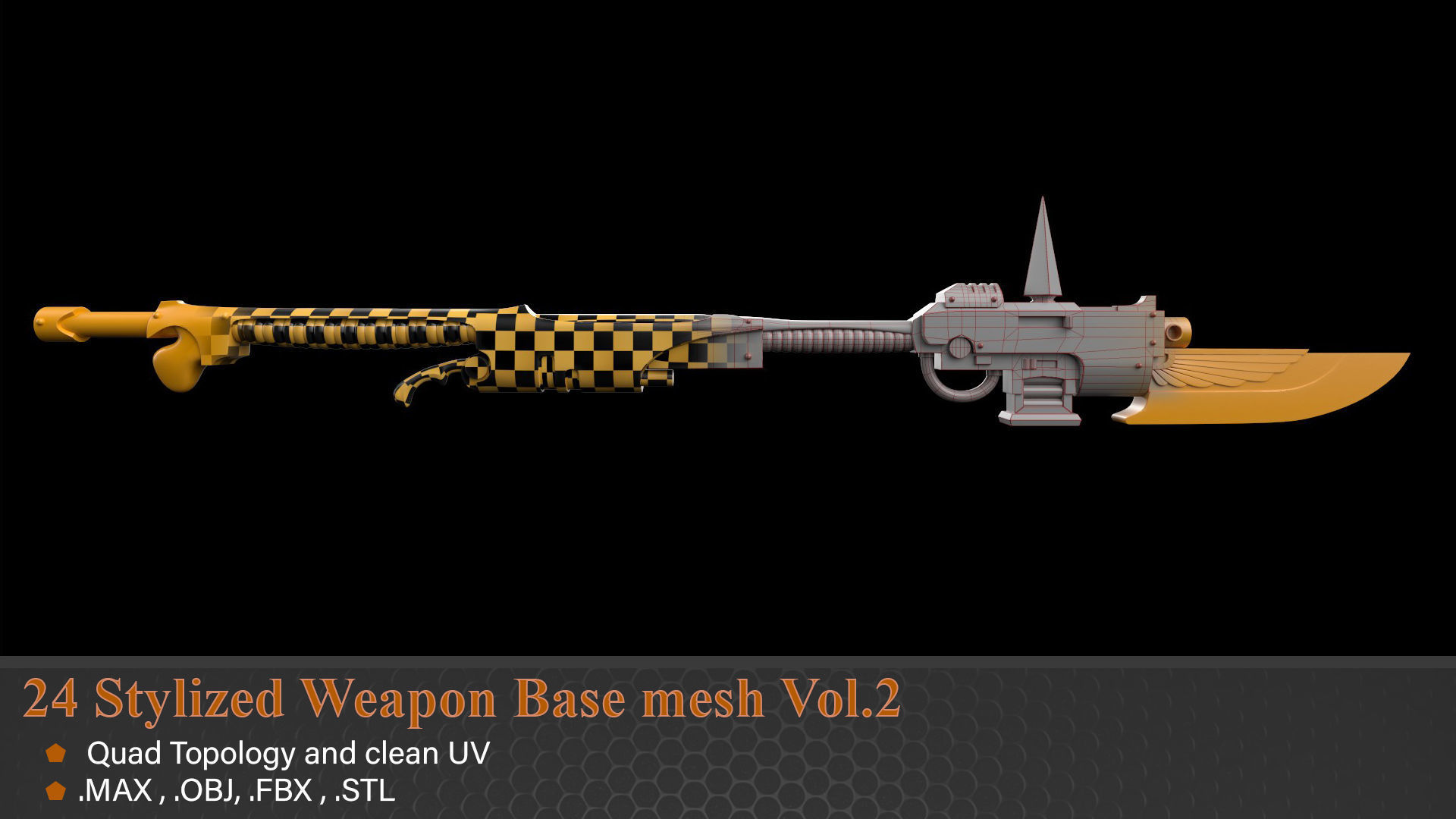 3D model 24 Stylized Weapon Base mesh Vol2 VR / AR / low-poly | CGTrader