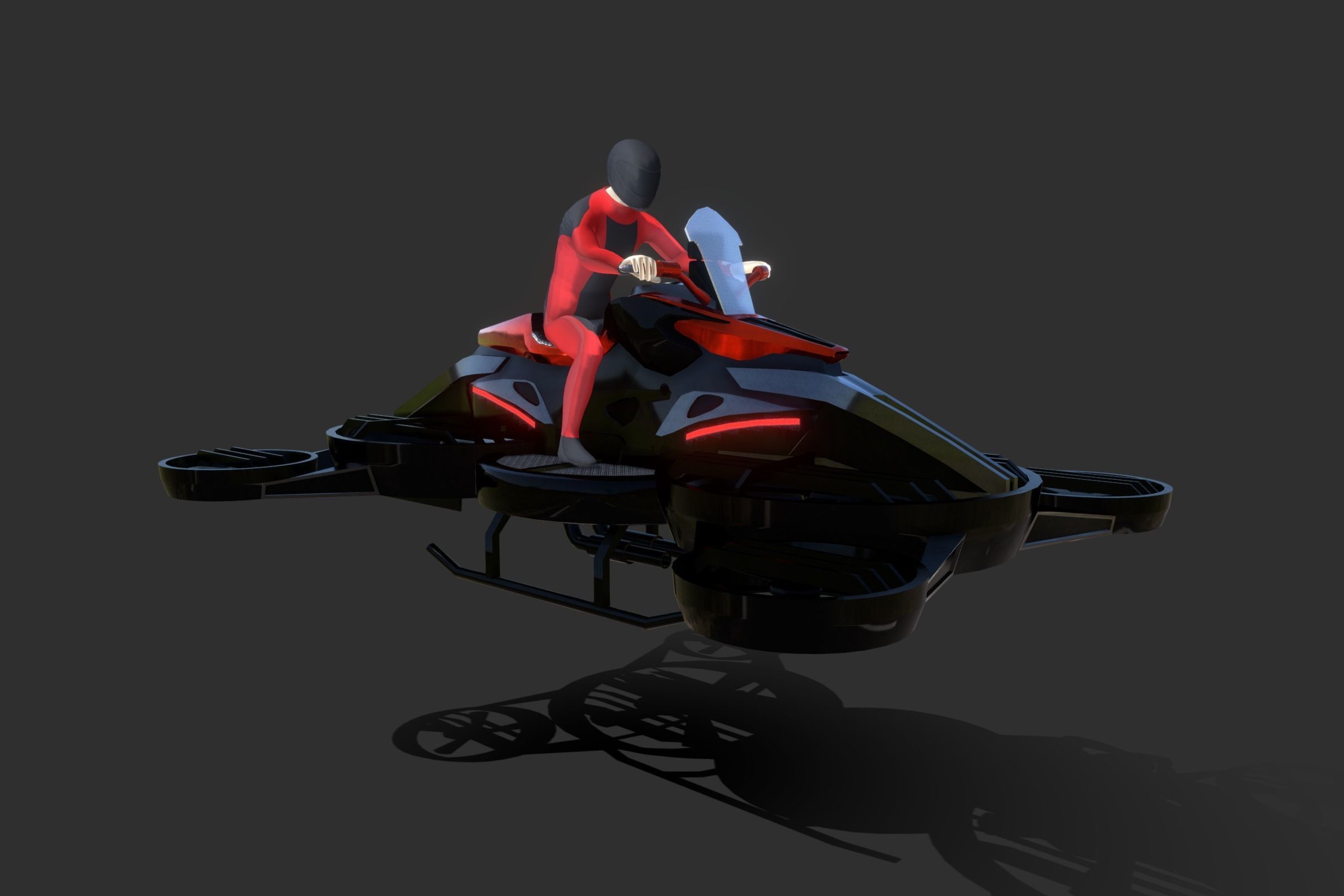3D model Helix Heli Hoverbike VR / AR / low-poly | CGTrader