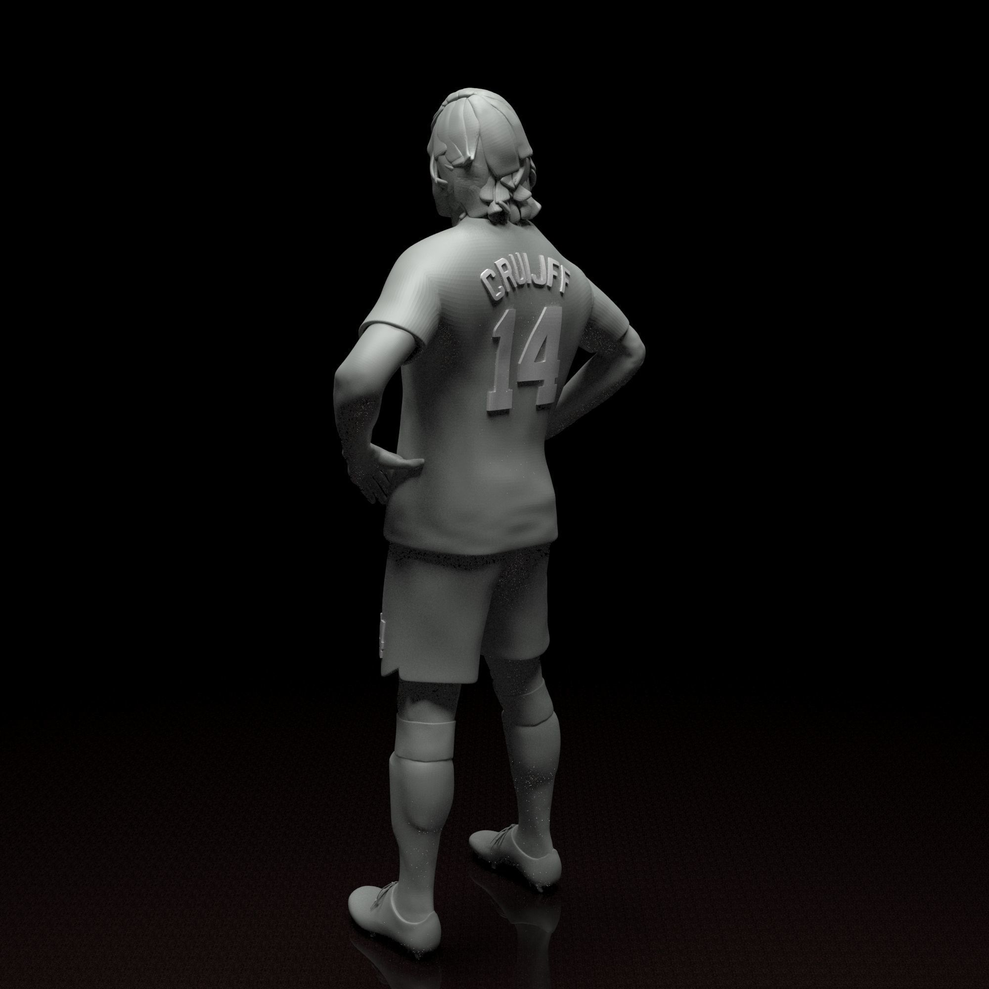 Johan Cruyff football player stl file 3D print model 3D model 3D ...