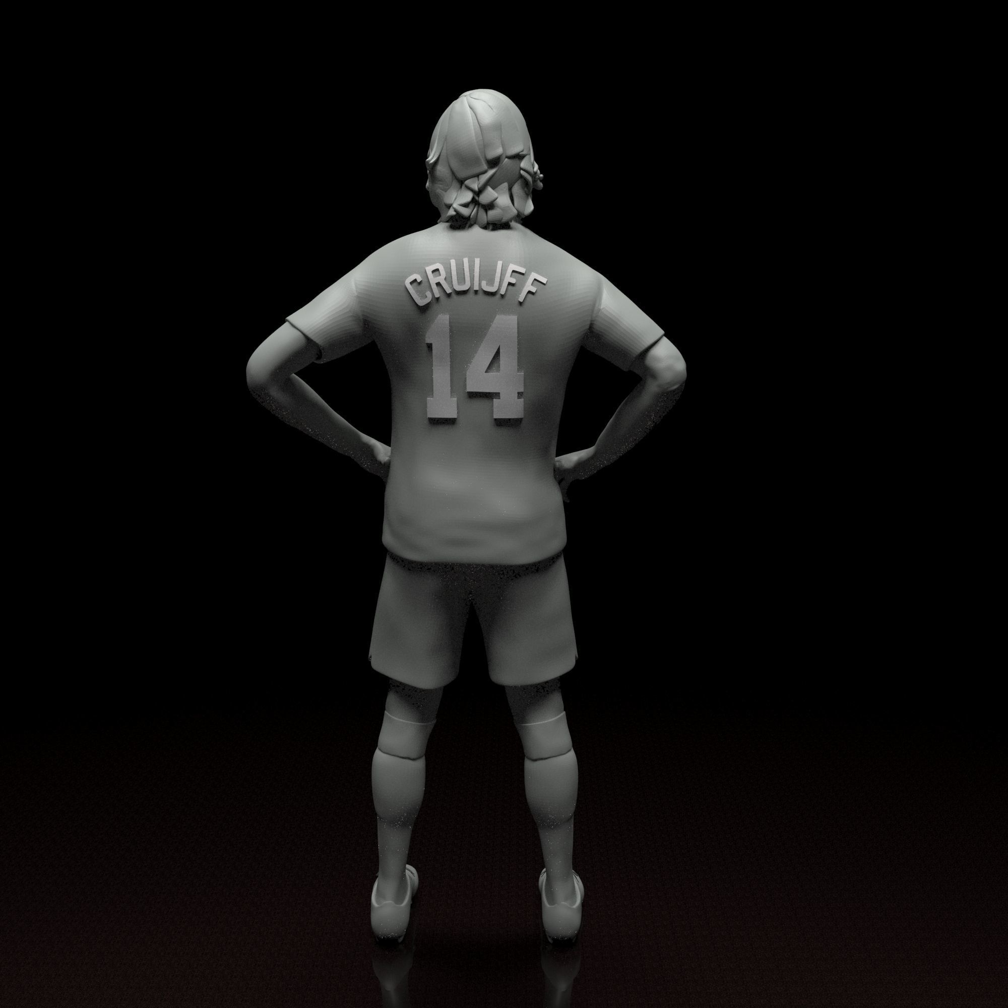 Johan Cruyff football player stl file 3D print model 3D model 3D ...