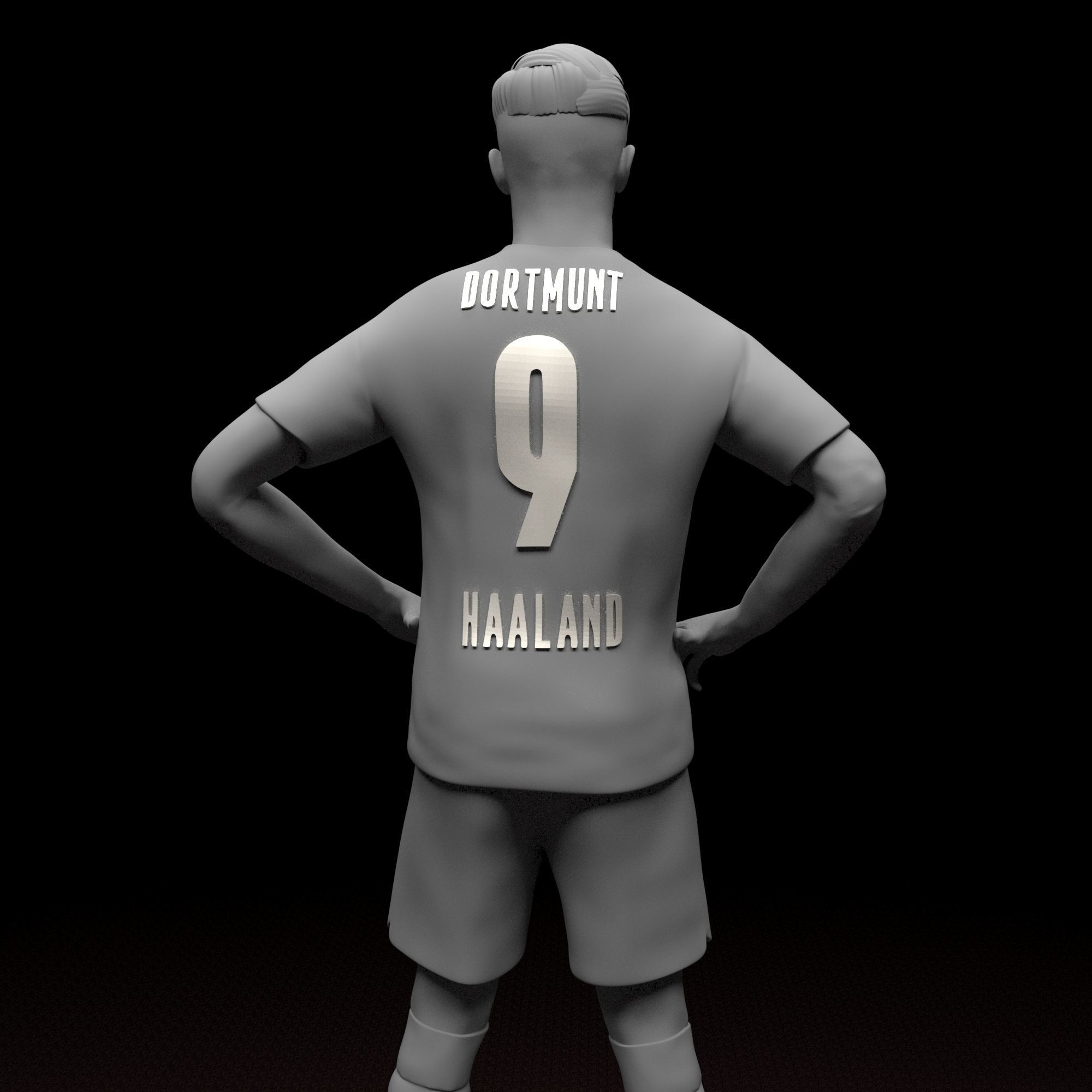 Erling Haaland Football Player STL files 3D print model 3D model 3D ...