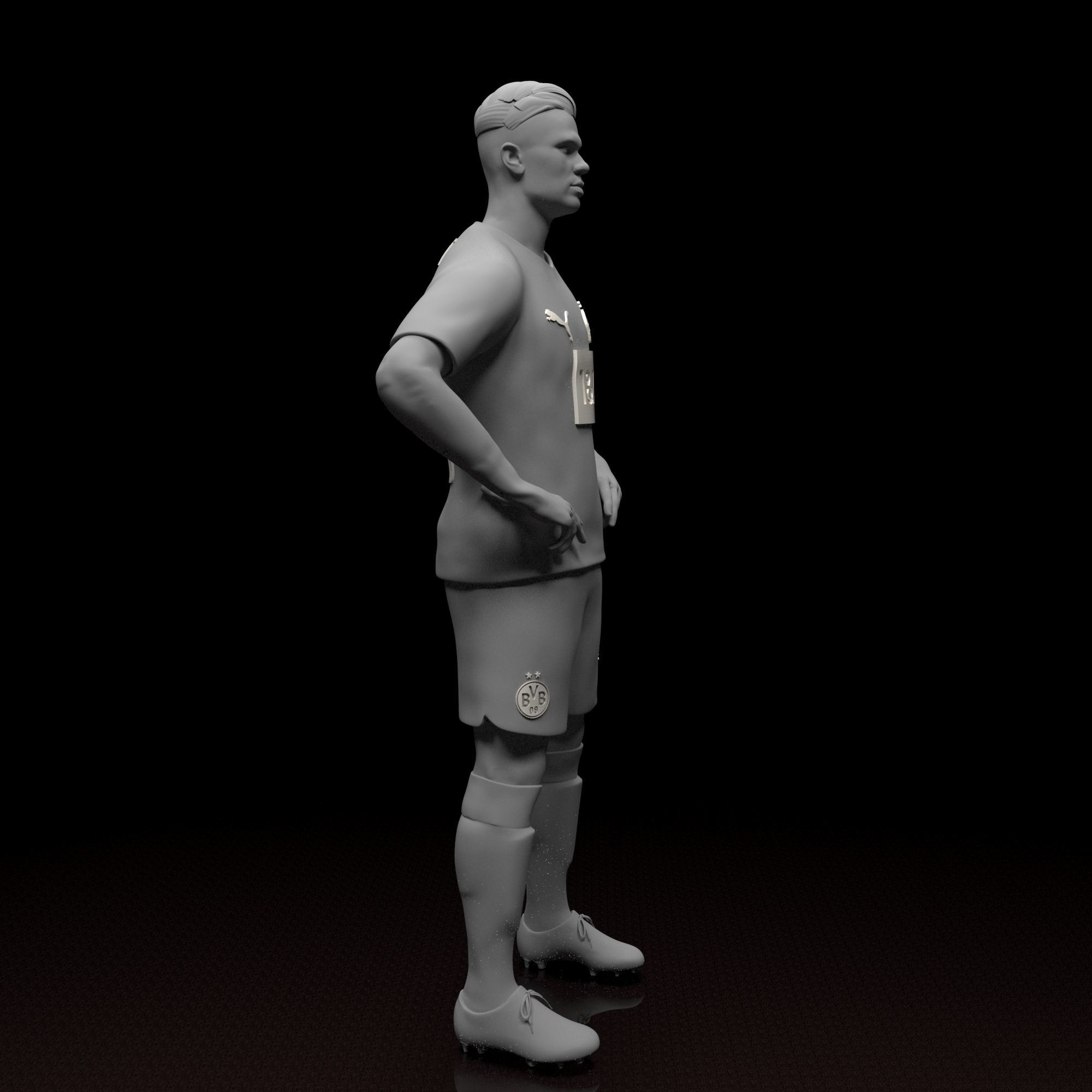 Erling Haaland Football Player STL files 3D print model 3D model 3D ...
