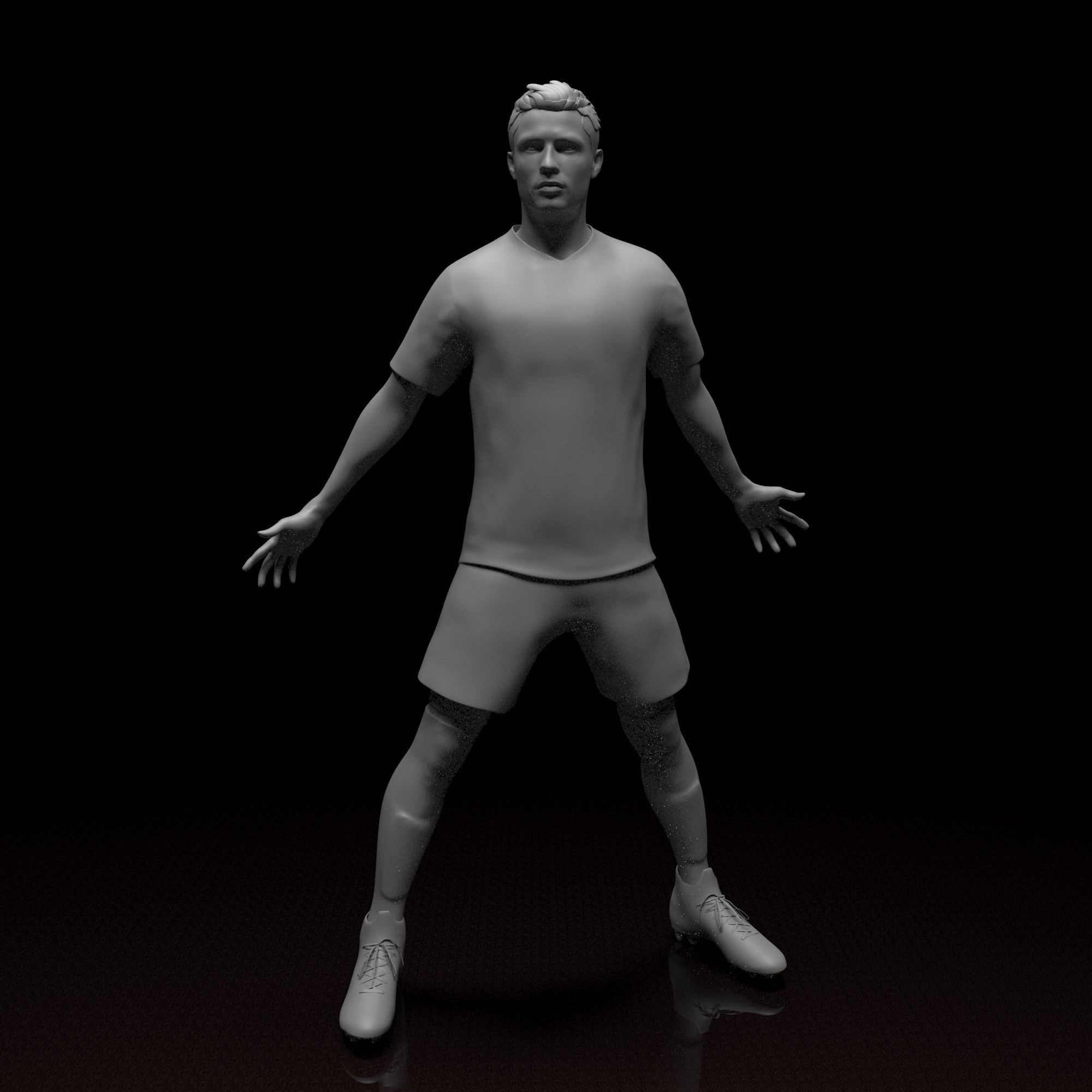Cristiano Ronaldo Football Player STL files 3D print model 3D model 3D ...