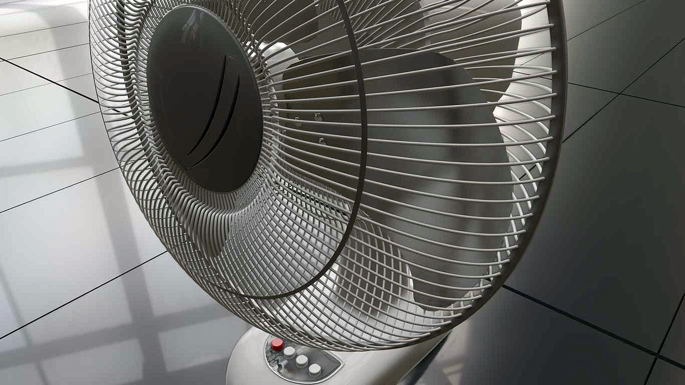 Oscillating Tabletop Fan 3D model | CGTrader