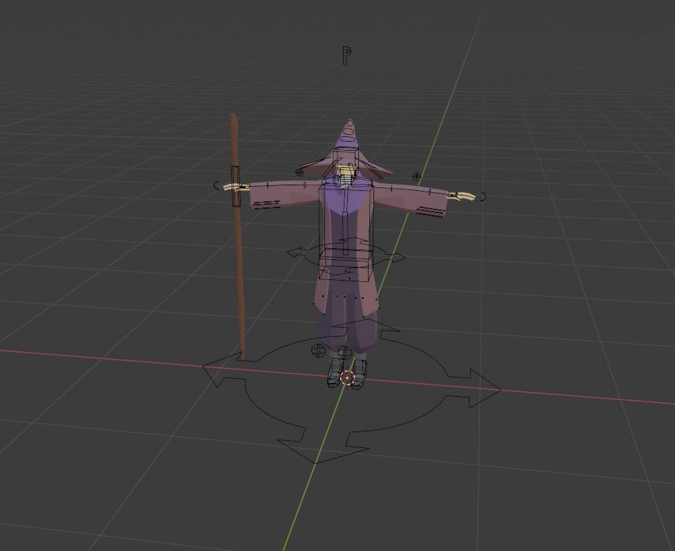 Low Poly Mage Rigged Free free VR / AR / low-poly 3D model rigged ...