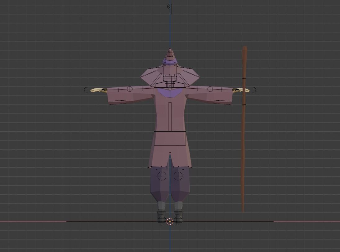 Low Poly Mage Rigged Free free VR / AR / low-poly 3D model rigged ...