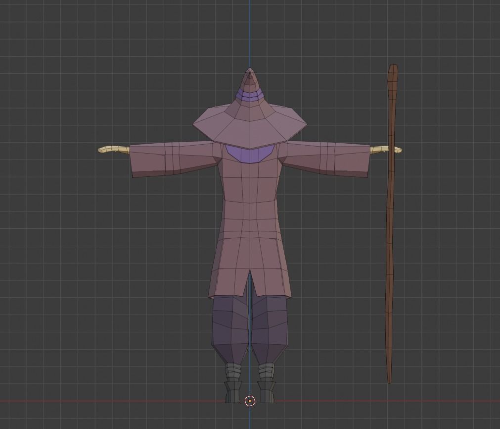 Low Poly Mage Rigged Free free VR / AR / low-poly 3D model rigged ...