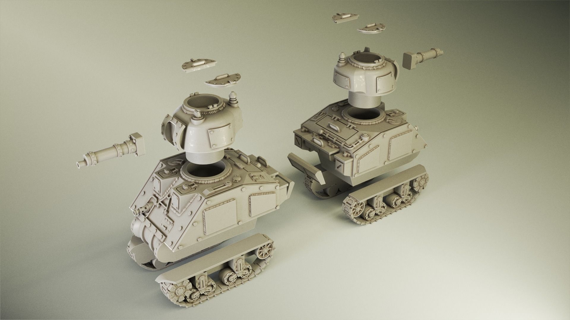 WW2 American M4 Sherman Medium Grot Tank 3D model 3D printable | CGTrader