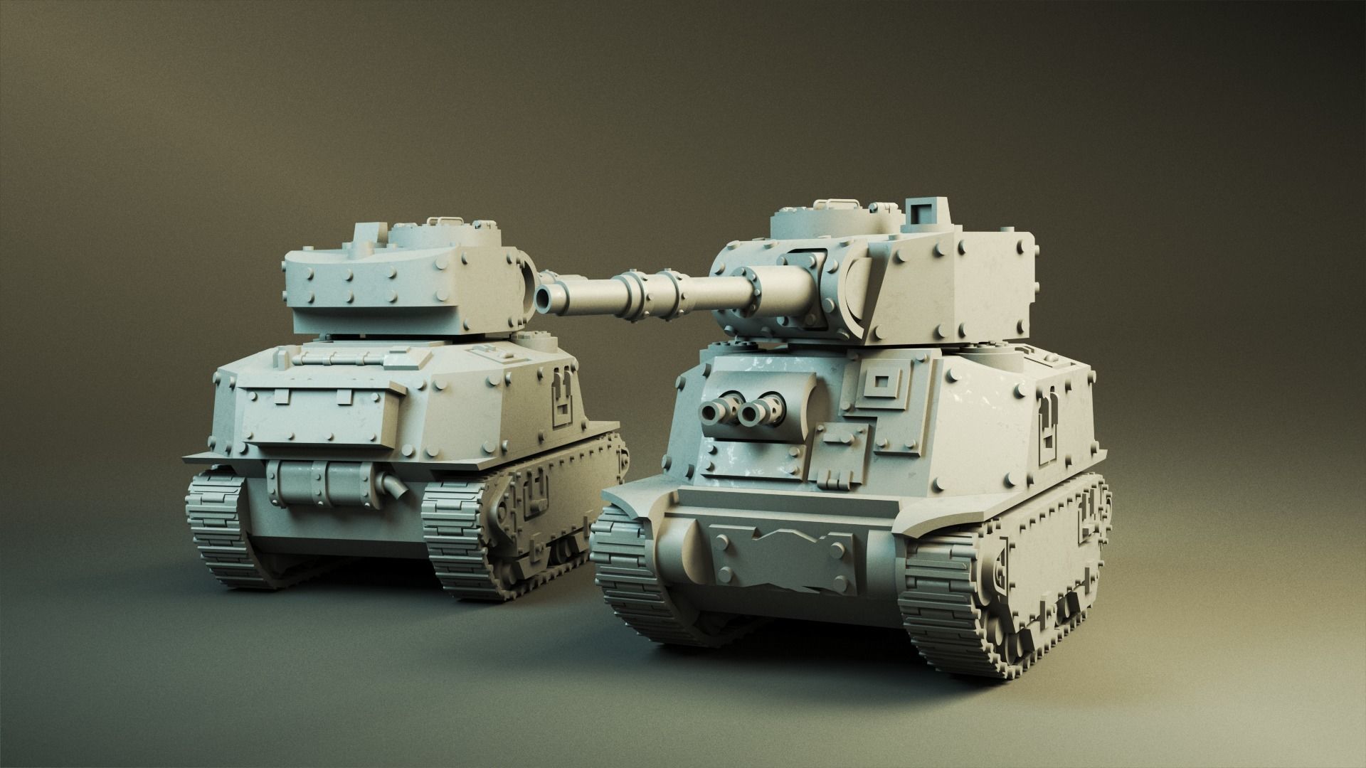 WW2 American Grot Tanks 3D model 3D printable | CGTrader