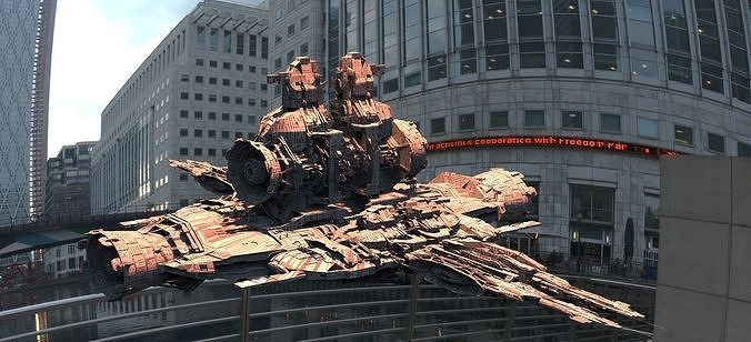 Alien Gunship Cannons 3D model | CGTrader