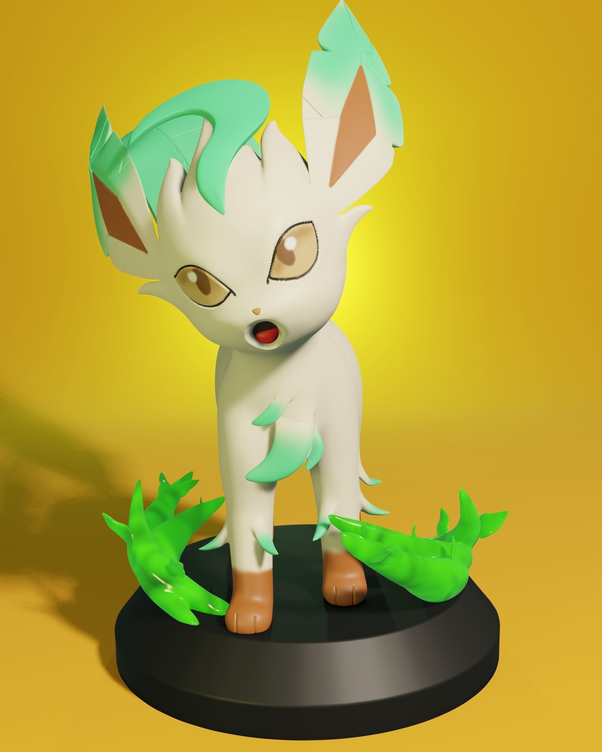 Pokemon leafeon 3D model 3D printable | CGTrader