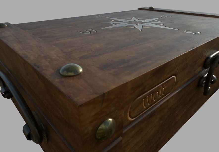 captain-box compass box 3D model | CGTrader