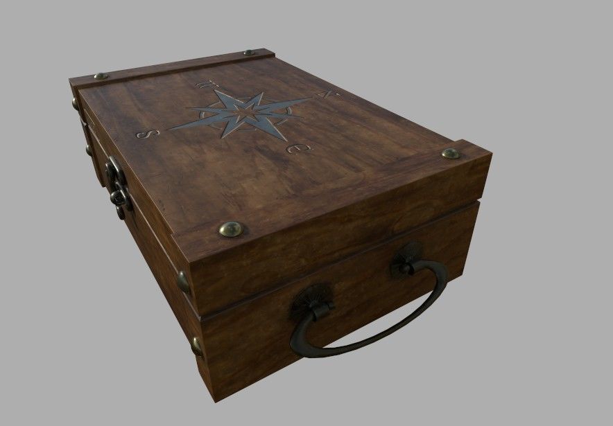 captain-box compass box 3D model | CGTrader